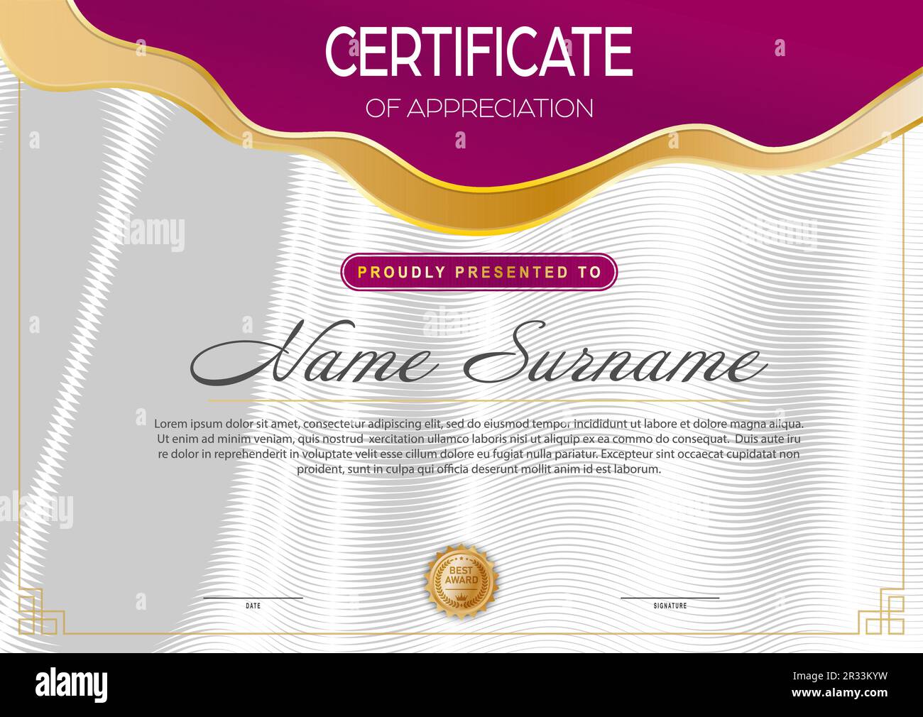 The layout of the certificate, education, qualifications and training ...