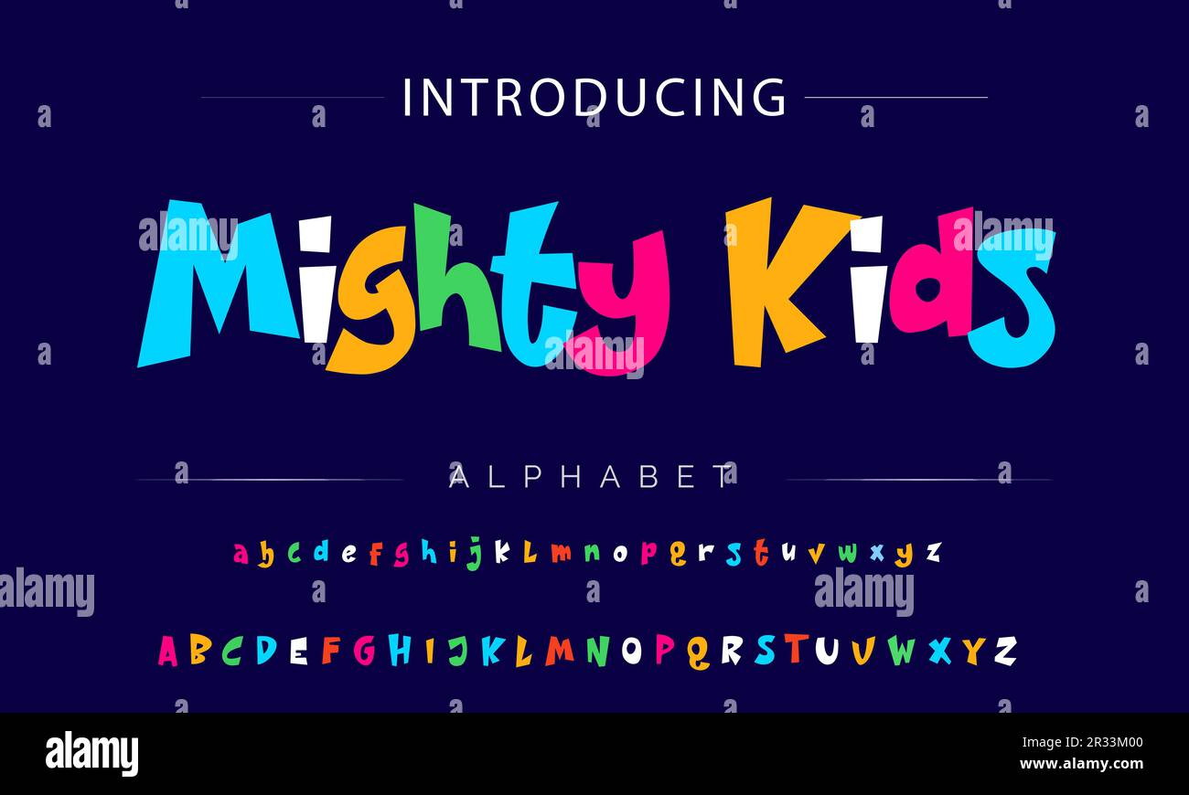 Funky colorful cartoon font type. Vector alphabet Stock Vector Image ...