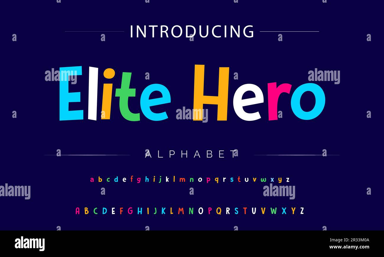 Funky colorful cartoon font type. Vector alphabet Stock Vector Image ...