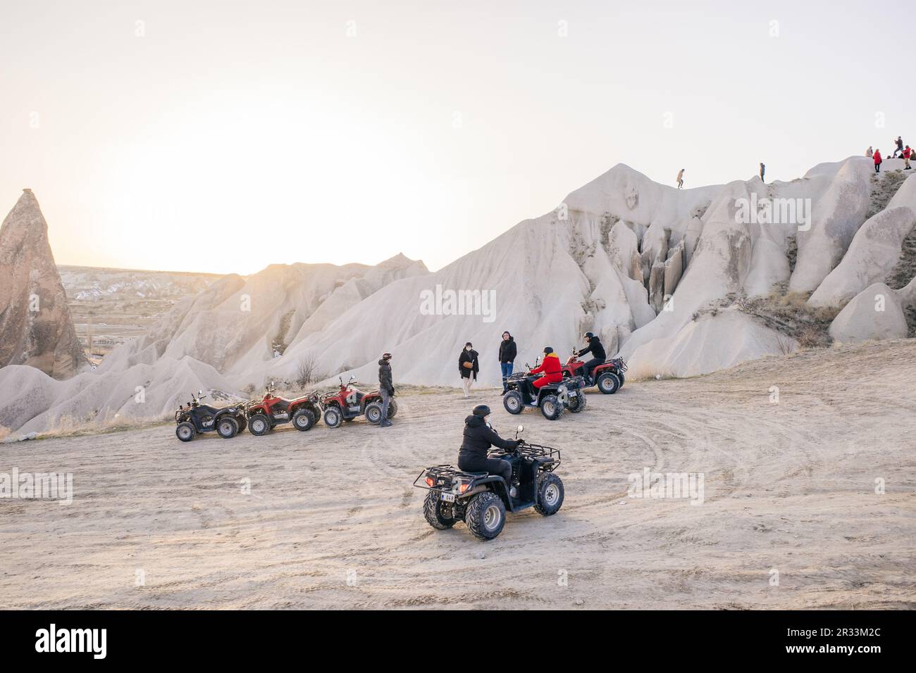 ATV Quad Bike in front of mountains landscape in Turkey - feb 2023 ...