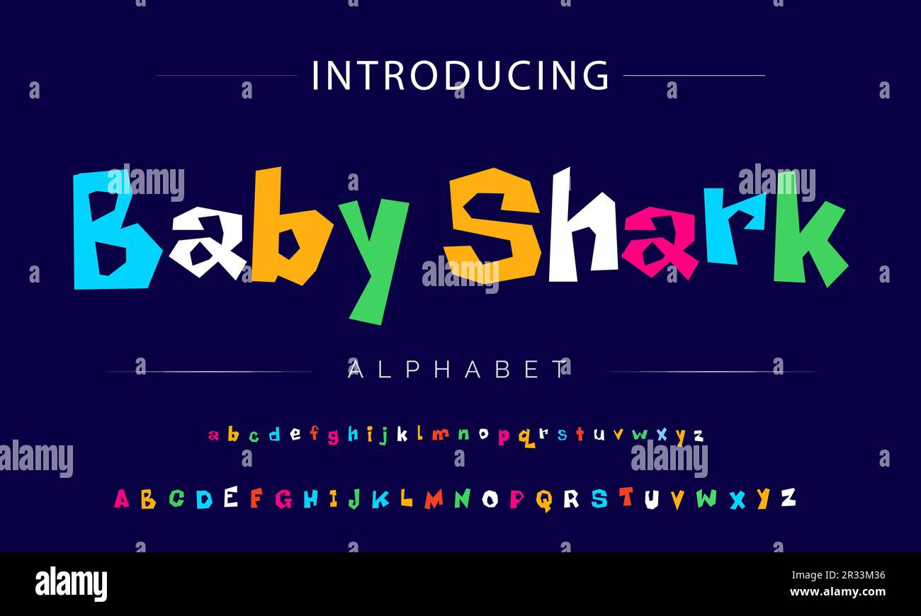 Funky colorful cartoon font type. Vector alphabet Stock Vector Image ...