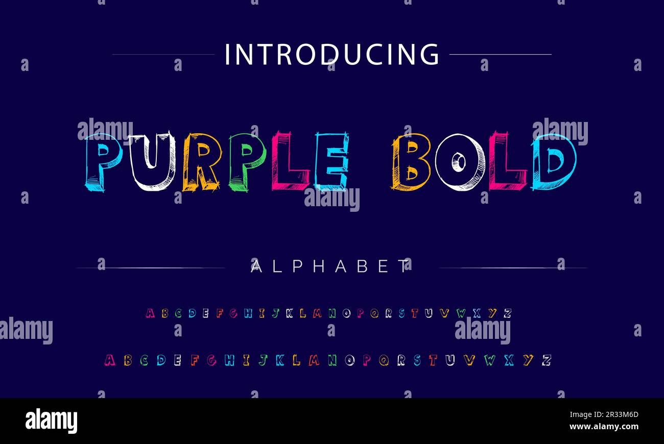 Funky colorful cartoon font type. Vector alphabet Stock Vector Image ...