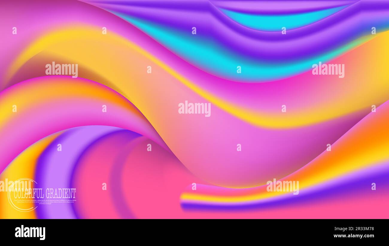 Colorful gradient. Color waves. Template for the title page of a book ...