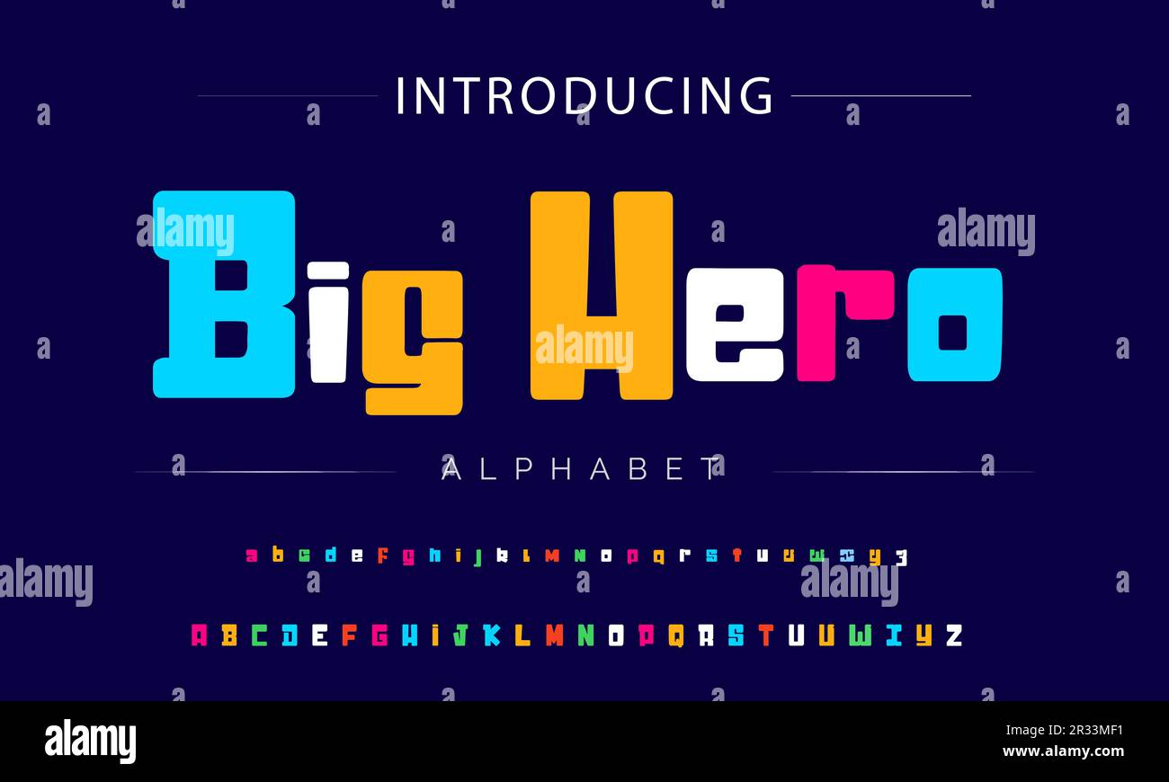 Funky colorful cartoon font type. Vector alphabet Stock Vector Image ...