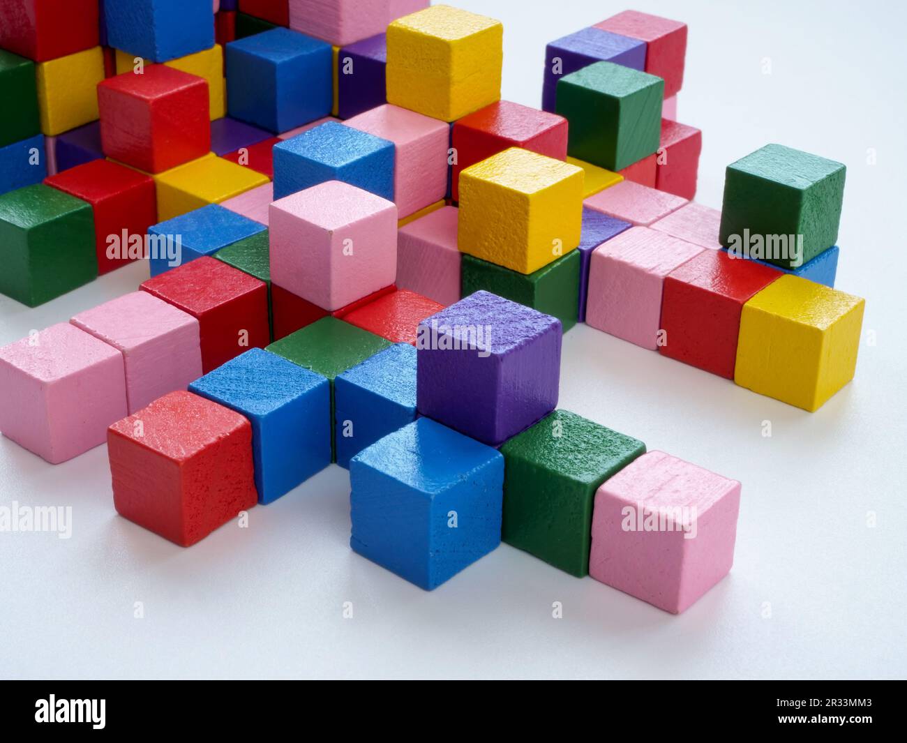 An abstract system of colored cubes as a symbol of complex structure ...