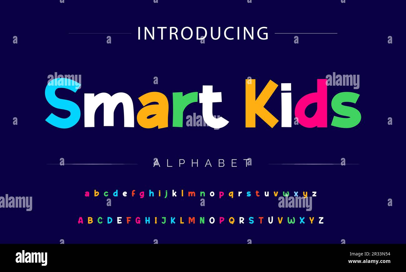 Funky colorful cartoon font type. Vector alphabet Stock Vector Image ...