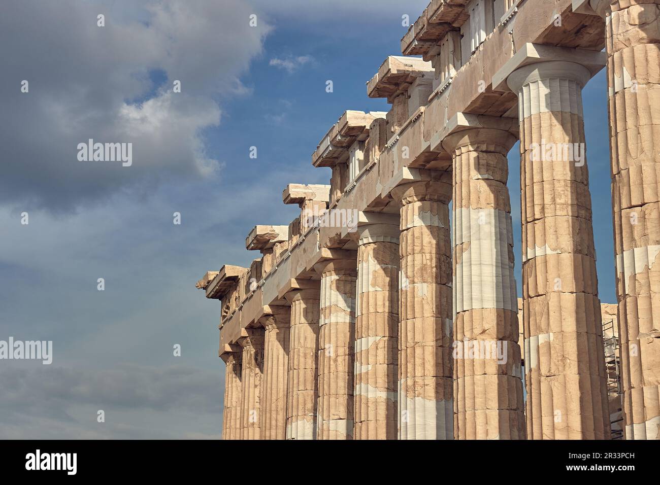 Acropolis of Athens, Temple of Athena Stock Photo - Alamy