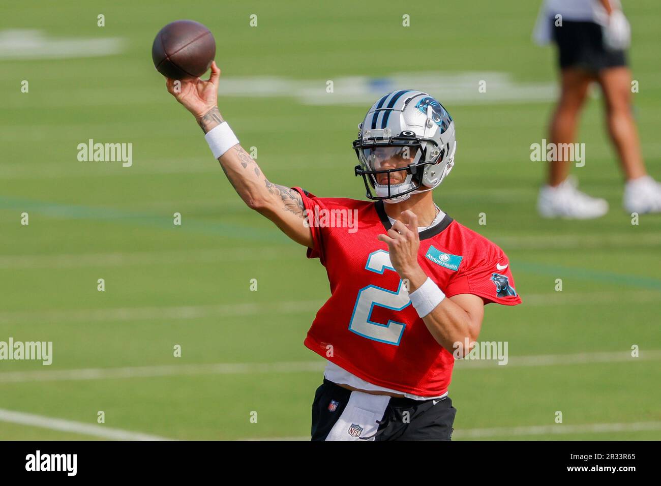 Carolina Panthers quarterback Matt Corral throws at the the NFL ...
