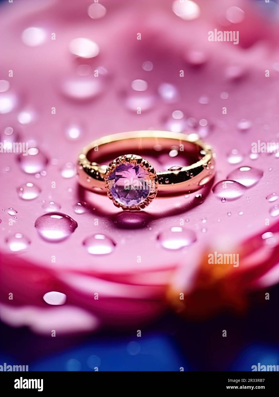 Lavish Luxury Radiant Diamond Ring Stock Photo - Alamy