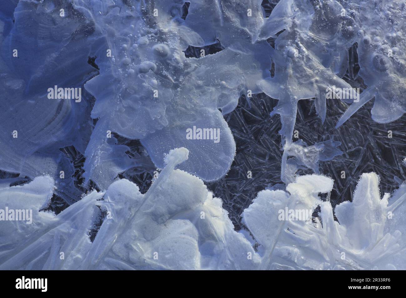 Ice crystals and shapes,Brandenberger Ache, Tyrol Stock Photo - Alamy