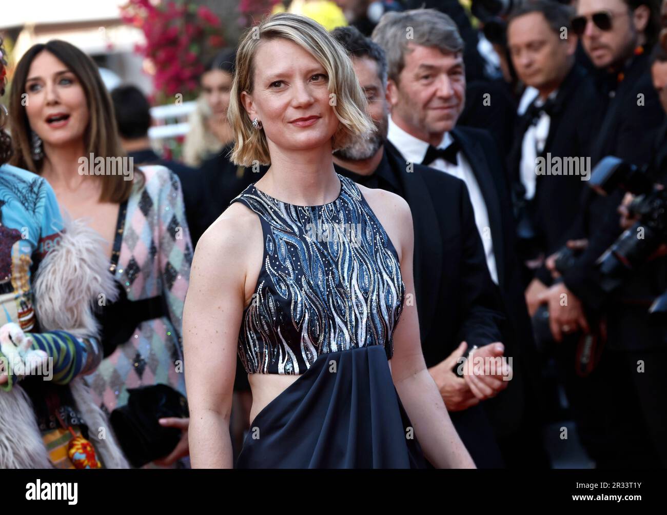 Mia Wasikowska poses for photographers upon arrival at the premiere of the film 'Club Zero' at ...