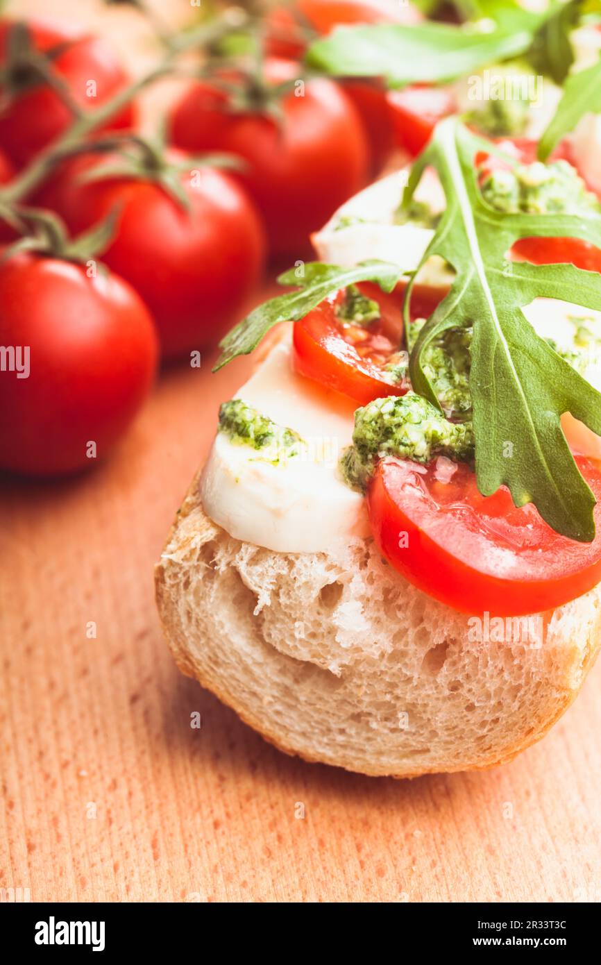 Sandwich with mozzarella Stock Photo - Alamy