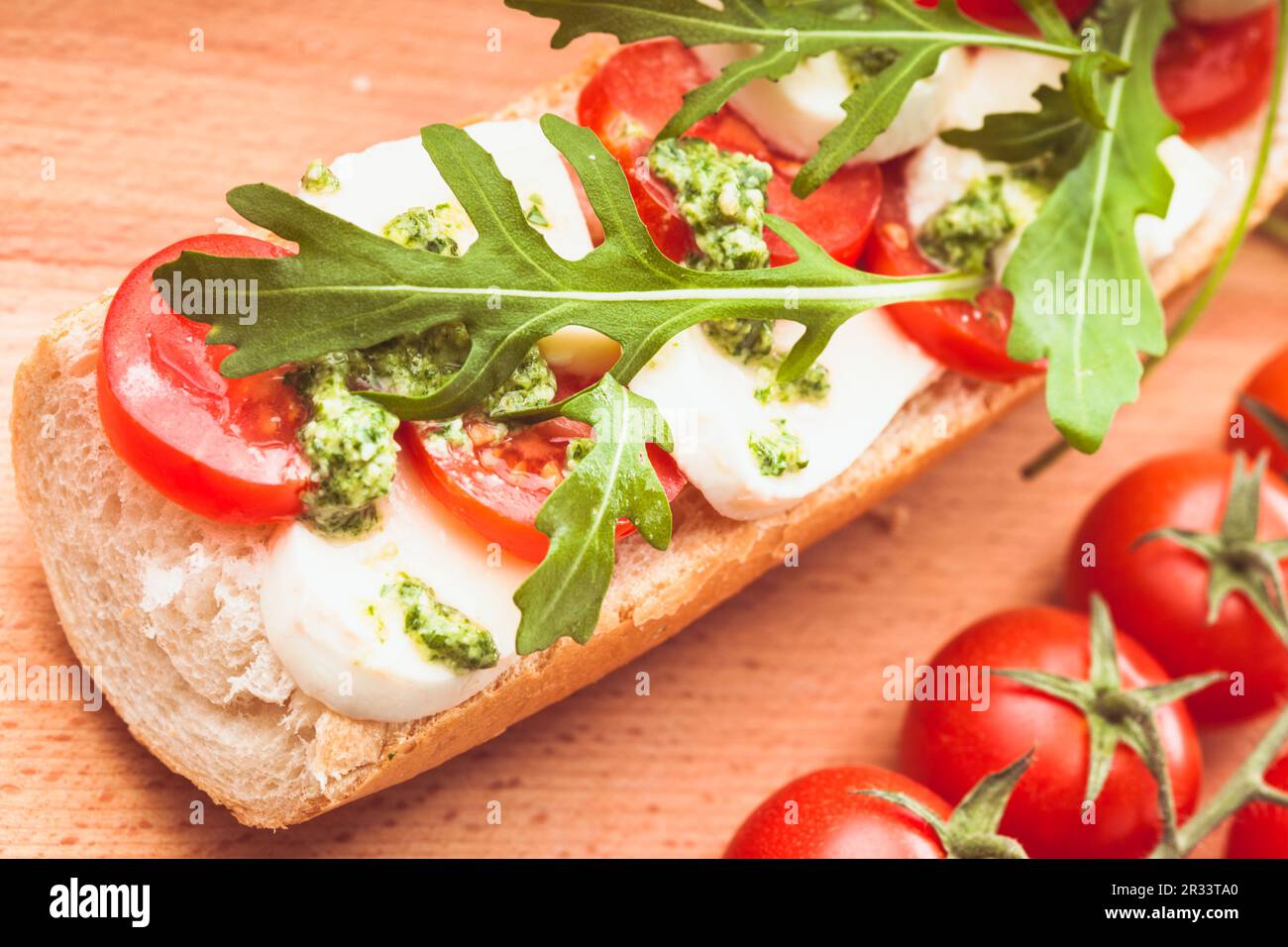 Sandwich with mozzarella Stock Photo - Alamy