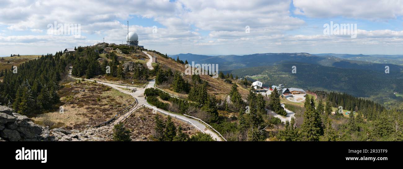 Panorama summit Grosser Arber Stock Photo - Alamy