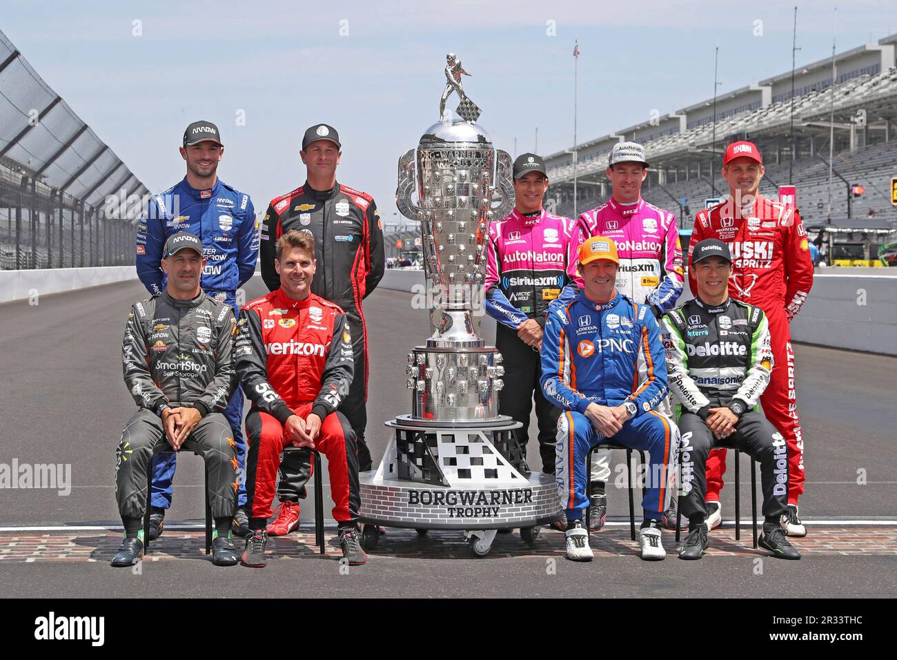 INDIANAPOLIS, IN - MAY 22: Front row left tor right IndyCar Series ...