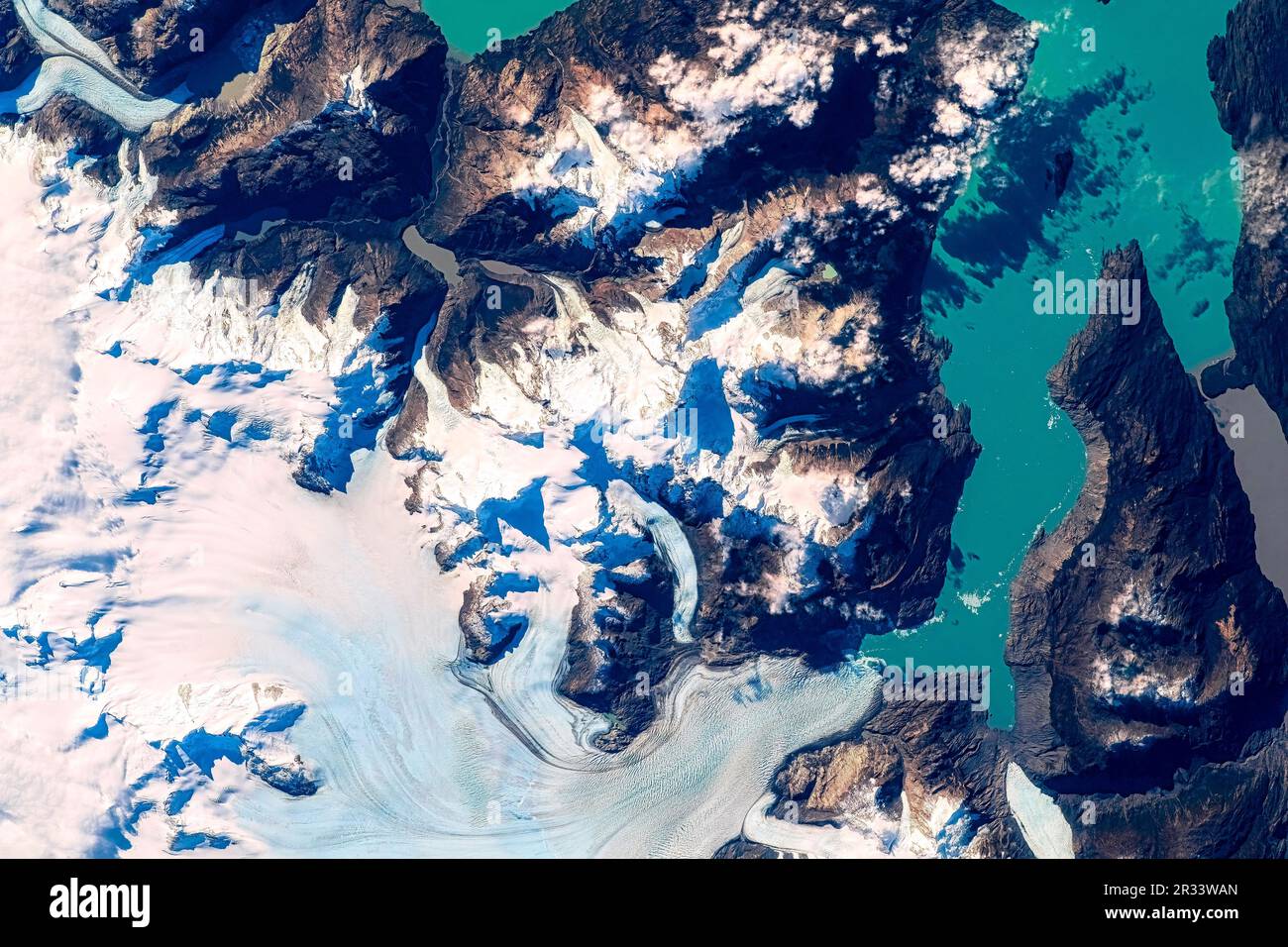 Glaciers. Digital enhancement. Elements by NASA Stock Photo - Alamy