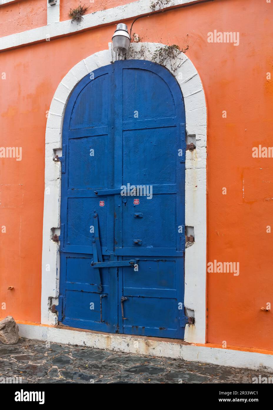 Ancient door, Main street, Saint Thomas, U.S. Virgin Islands Stock ...