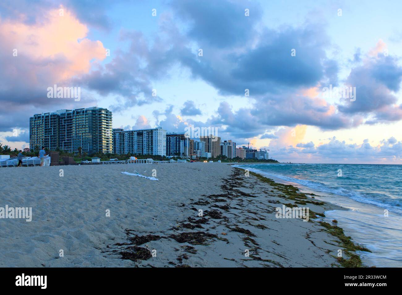 Blue hour on Miami beach, USA Stock Photo - Alamy