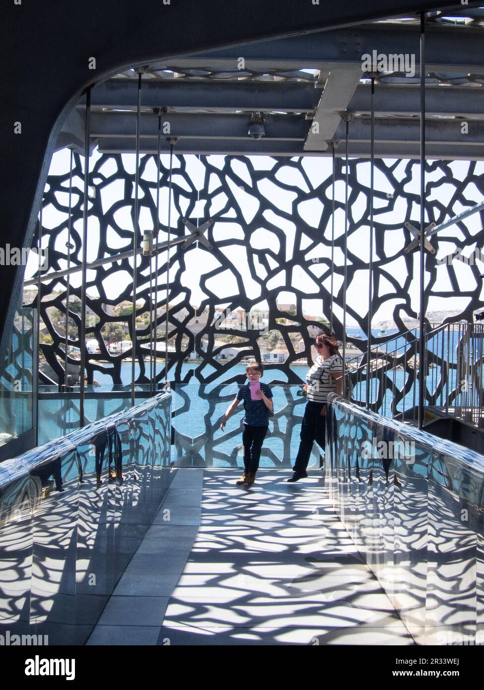Interior corridor of the Mucem Museum of Mediterranean culture, In ...