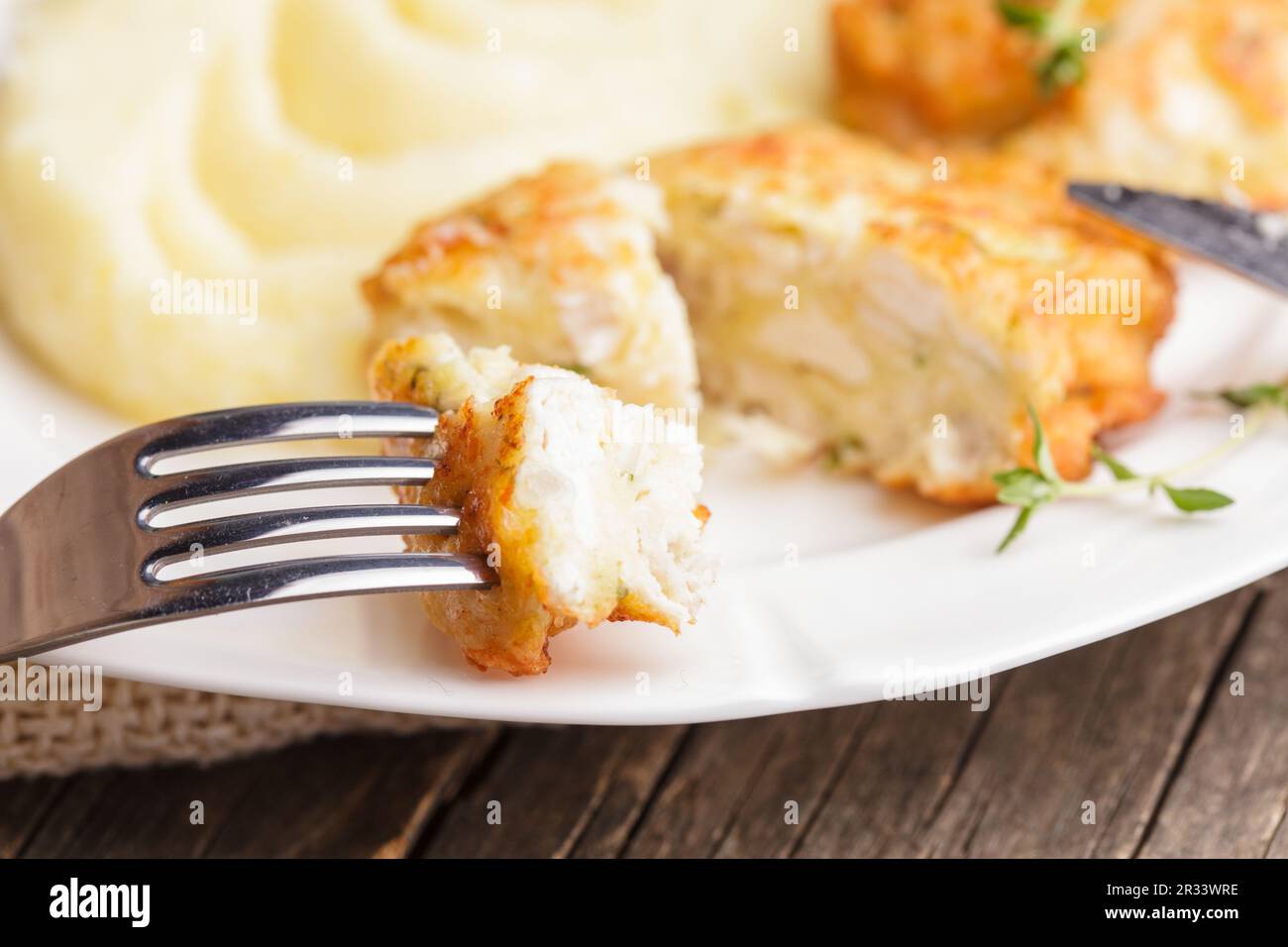 Minced meat cutlets mashed hi-res stock photography and images - Alamy