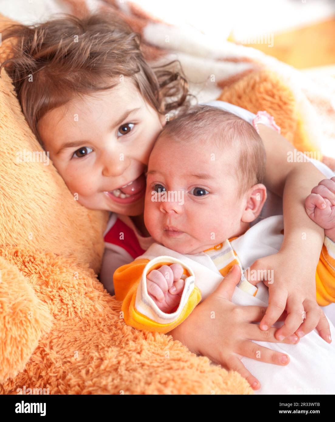 Sister and brother Stock Photo - Alamy