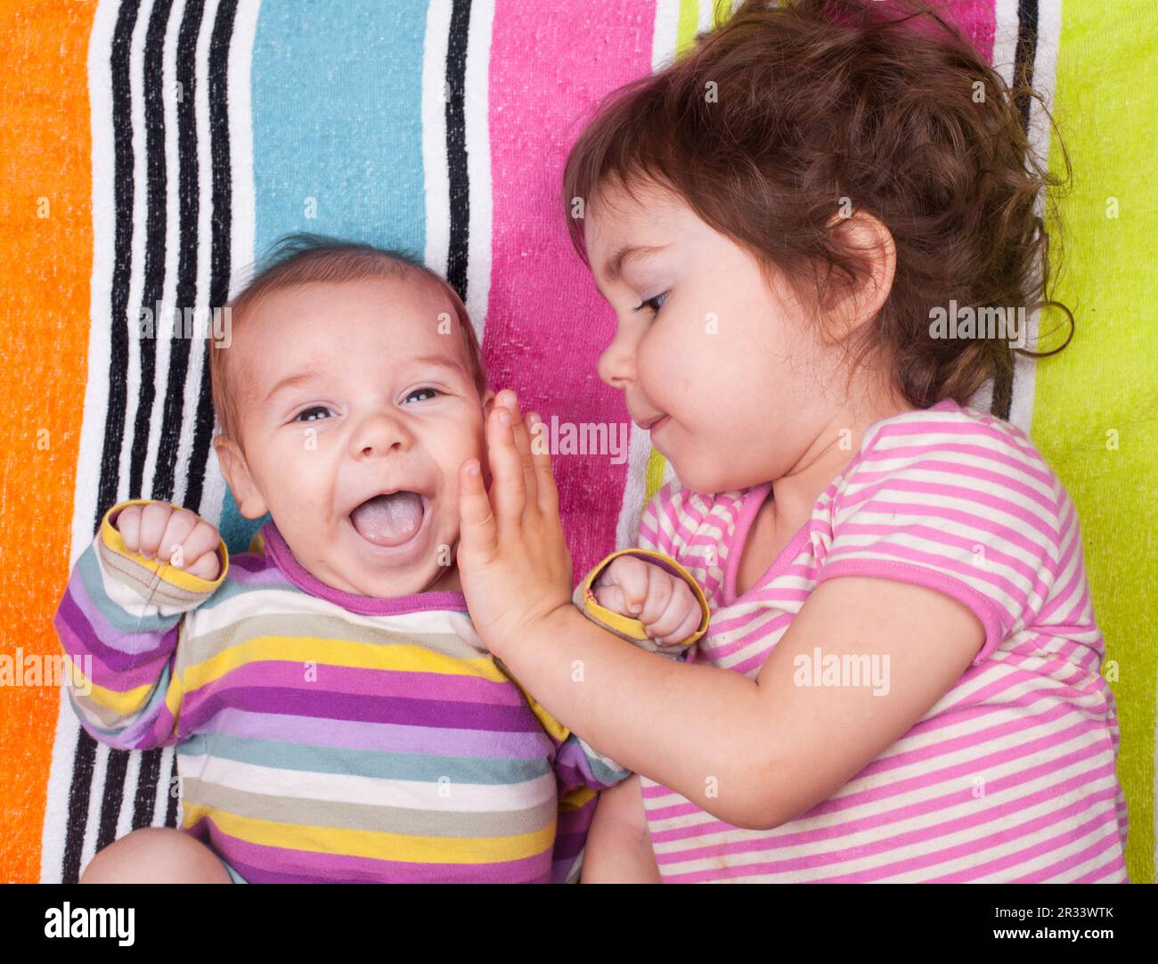 Brother sister face hi-res stock photography and images - Alamy