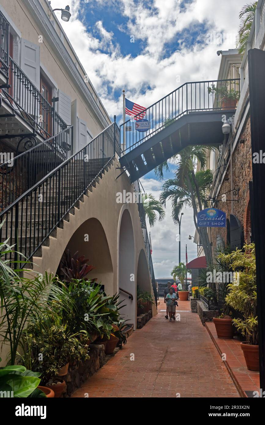 Main street, Saint Thomas, U.S. Virgin Islands Stock Photo - Alamy