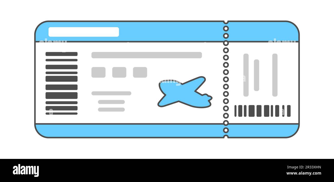 Airplane boarding pass. Travel illustration and tourism item Stock ...