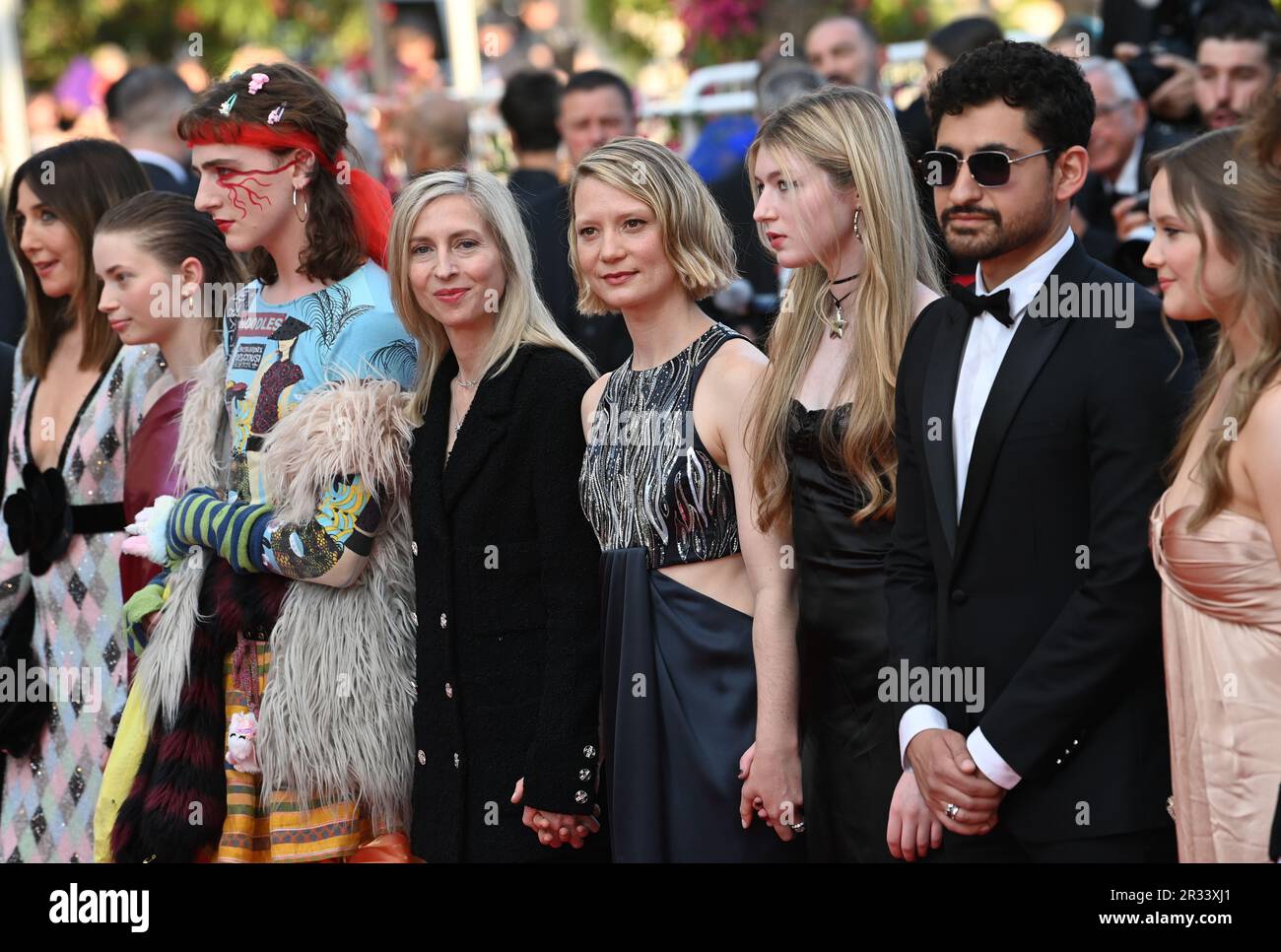 Members of the cast and crew including Luke Barker, director Jessica ...