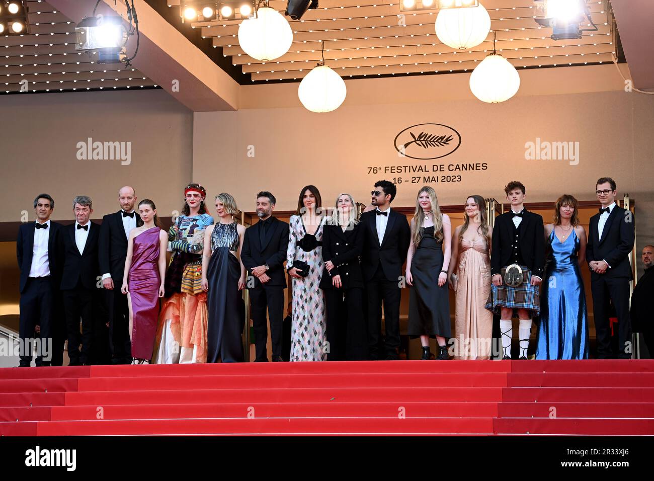 The cast and crew attending the premiere for Club Zero during the 76th ...