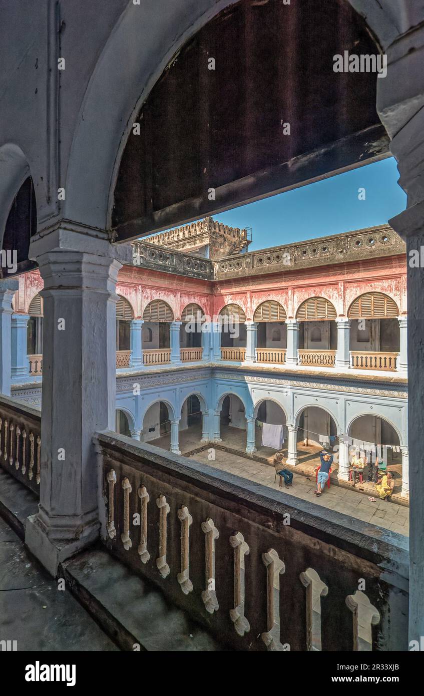 12 20 2014 Vintage Old Eastern India colonial building interior Gaya ...