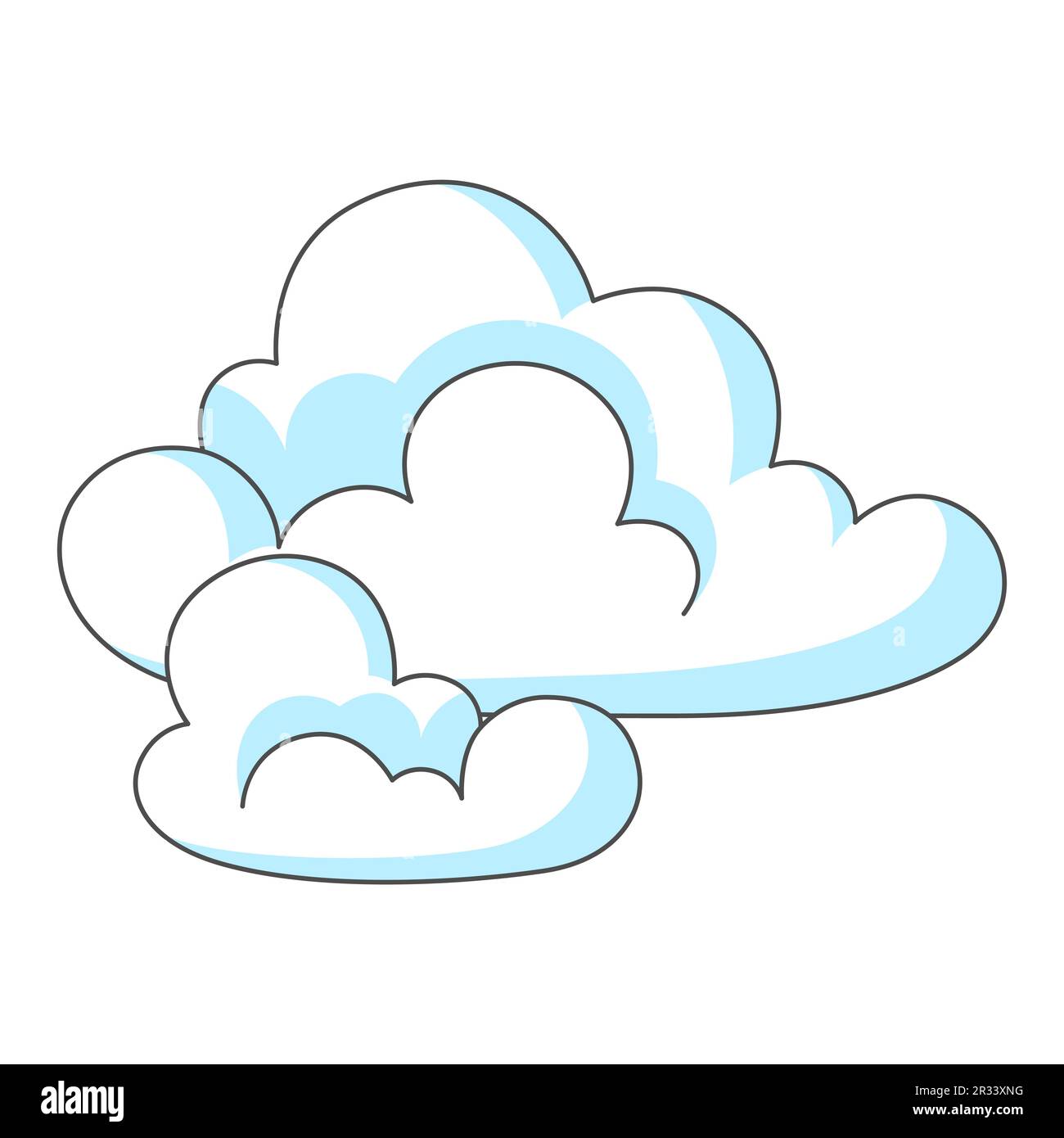 Cartoon clouds illustration. Stylized clouds for design Stock Vector ...