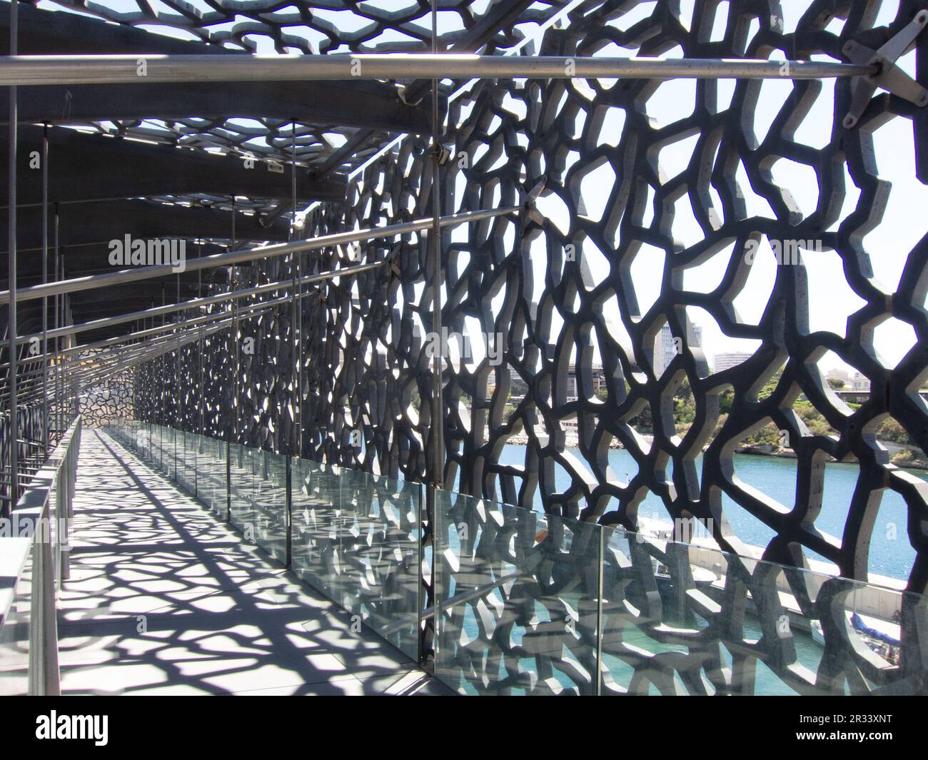 Mucem cultural museum at the harbor, Marseille, France. Modern museum ...