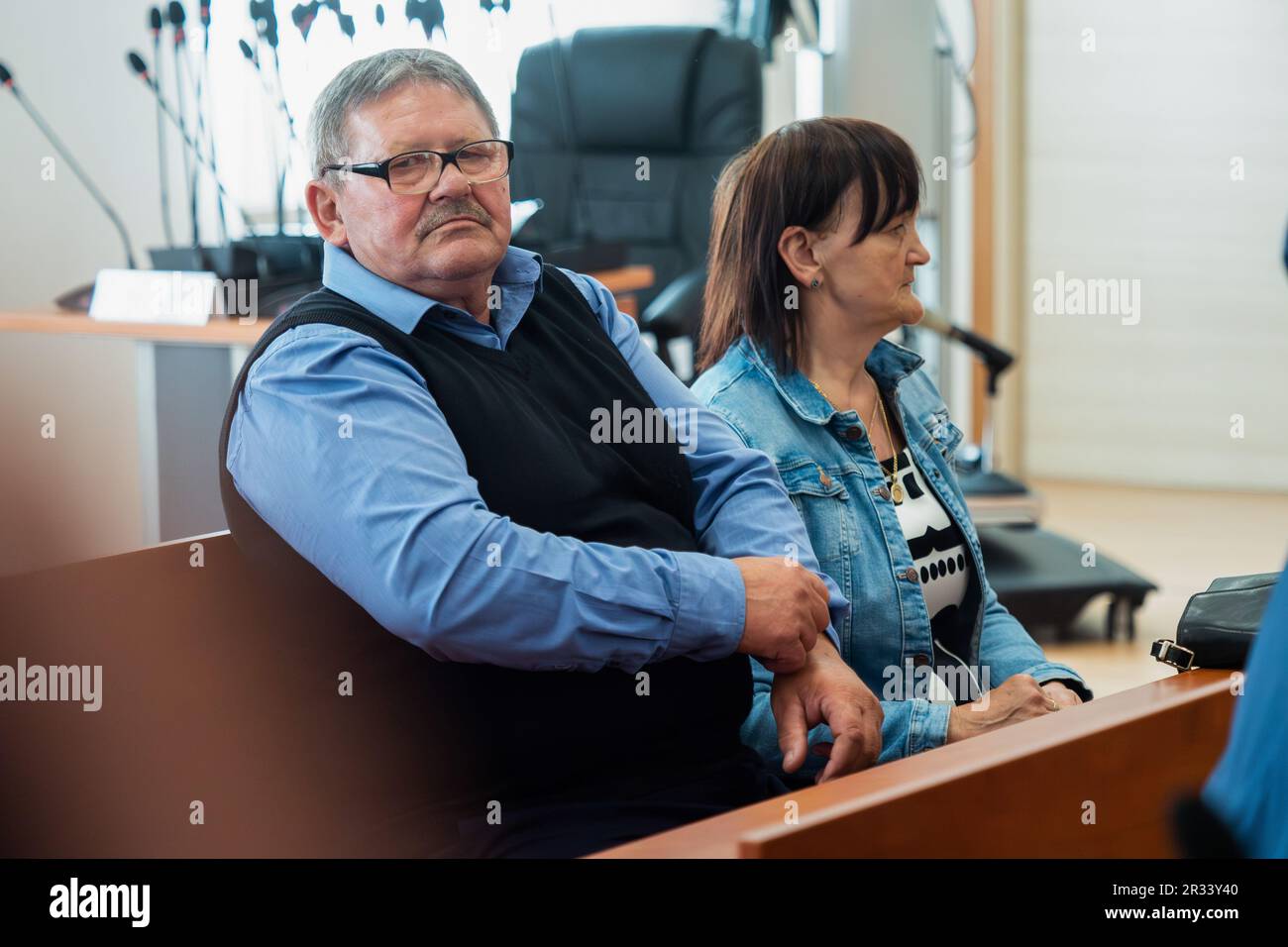 Pezinok, Slovakia. 19th May, 2023. Jozef Kuciak and Jana Kuciakova ...
