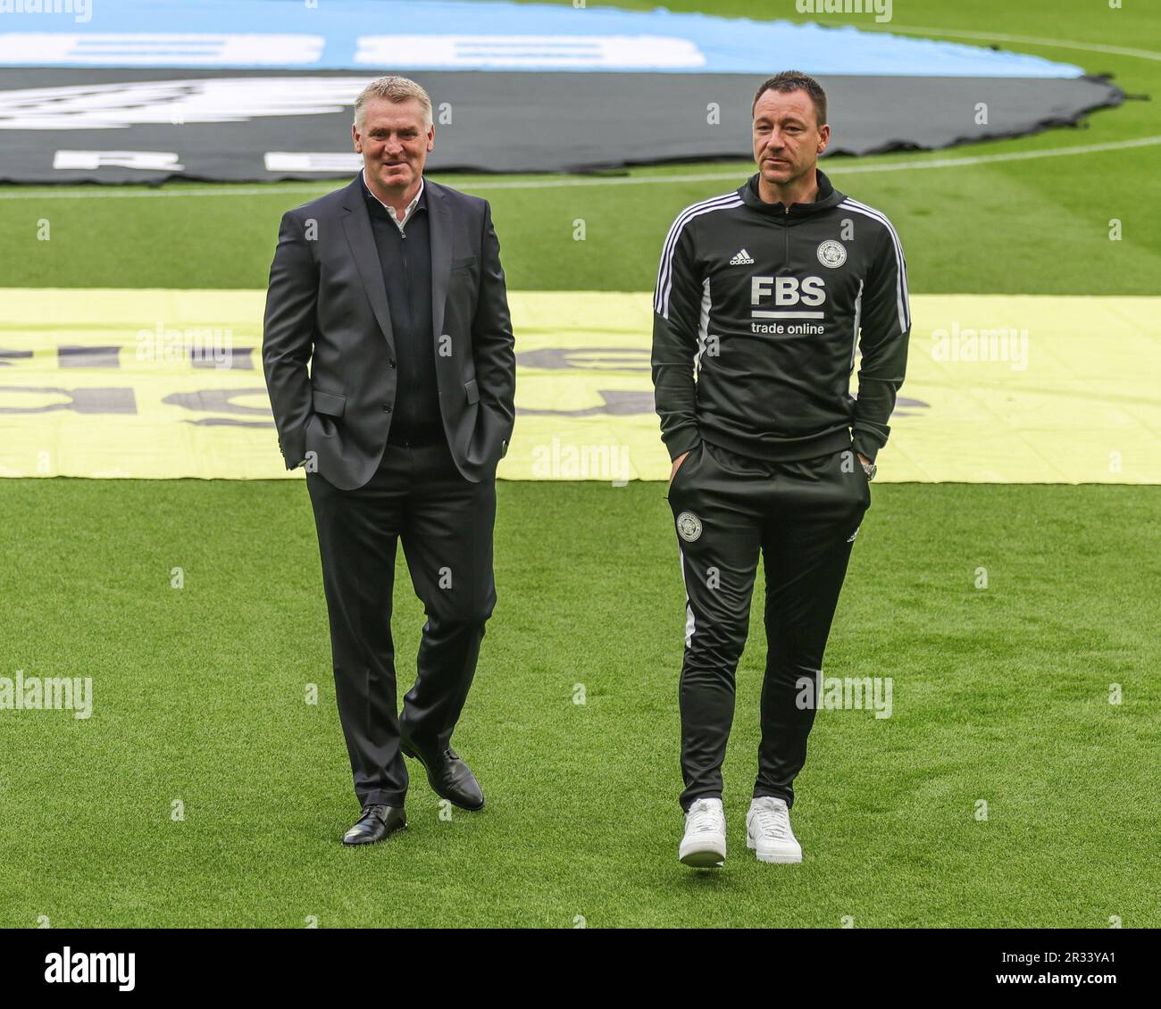 Newcastle, UK. 22nd May, 2023. Dean Smith manager of Leicester City and ...