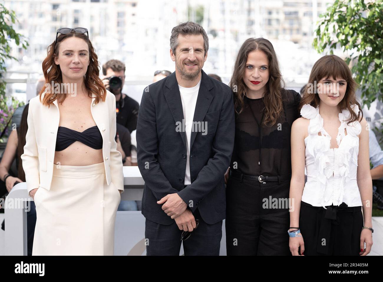 Cannes, France. 22nd May, 2023. Laetitia Dosch, Guillaume Canet, Marie ...