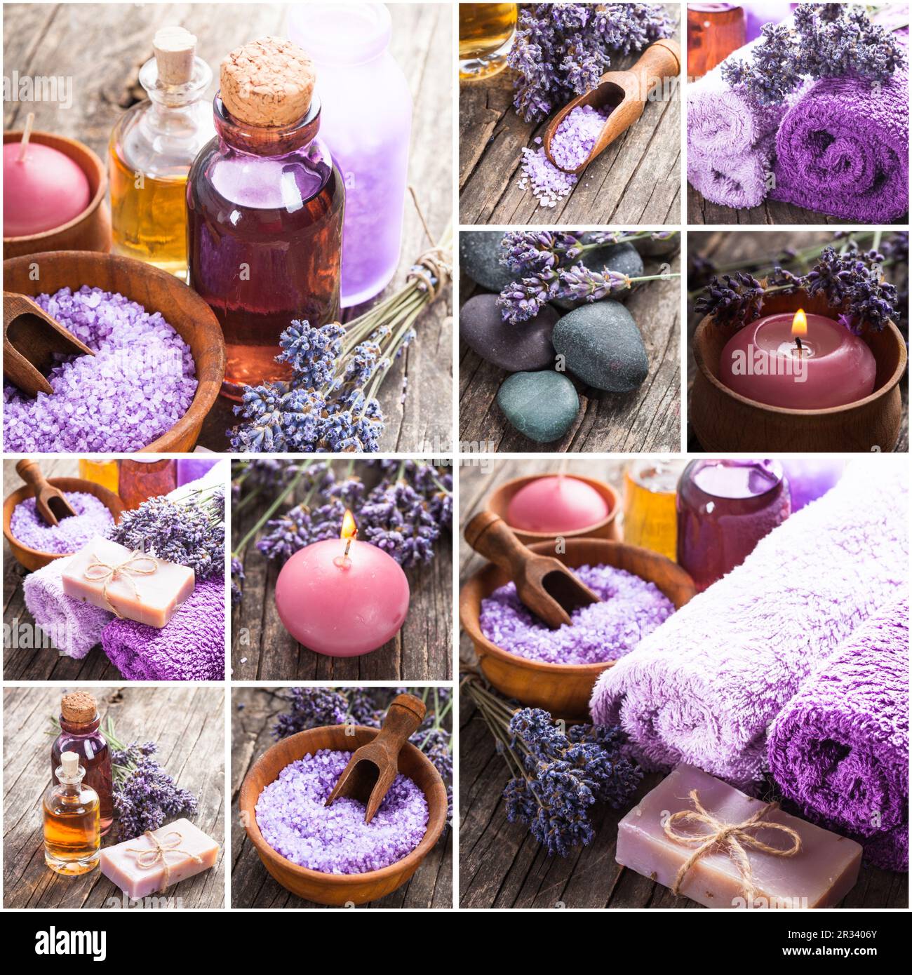 Spa aromatic candle stones hi-res stock photography and images - Alamy