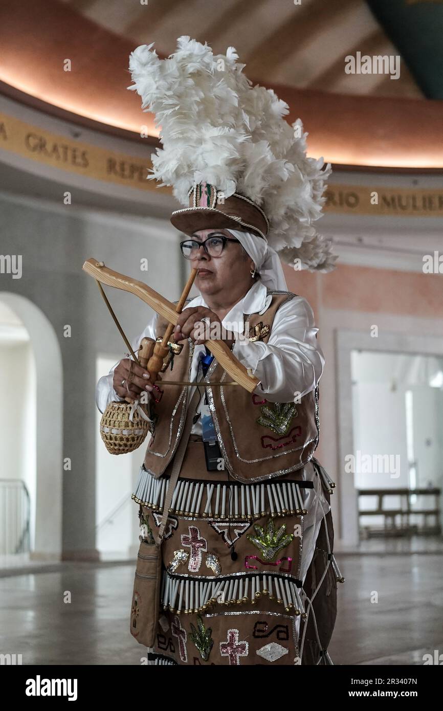 Christian pilgrims from Mexico visit Magdala and conduct a ceremony in ...