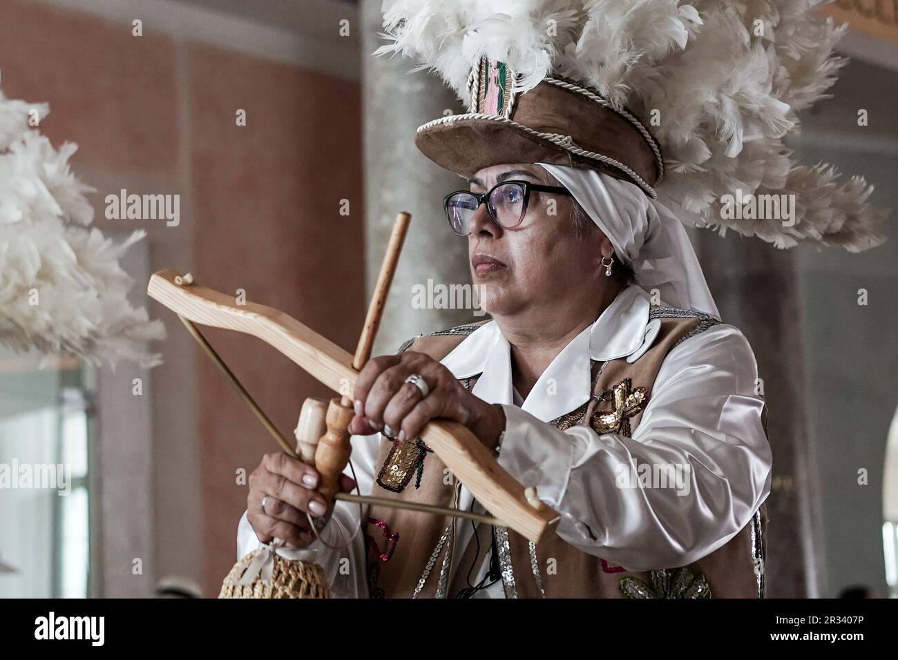 Christian pilgrims from Mexico visit Magdala and conduct a ceremony in ...