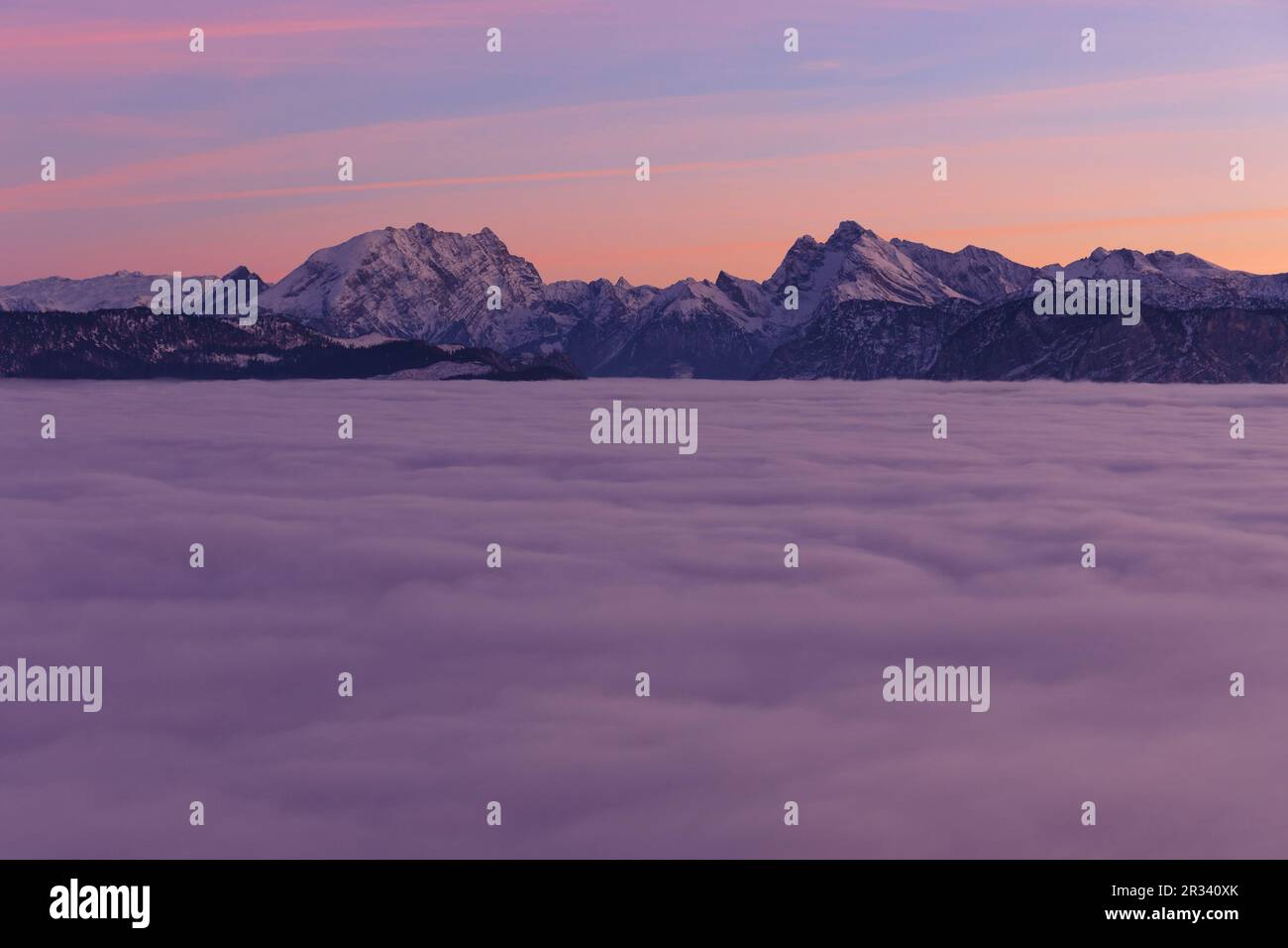 Mount Watzmann and mont Hochkalter Stock Photo - Alamy