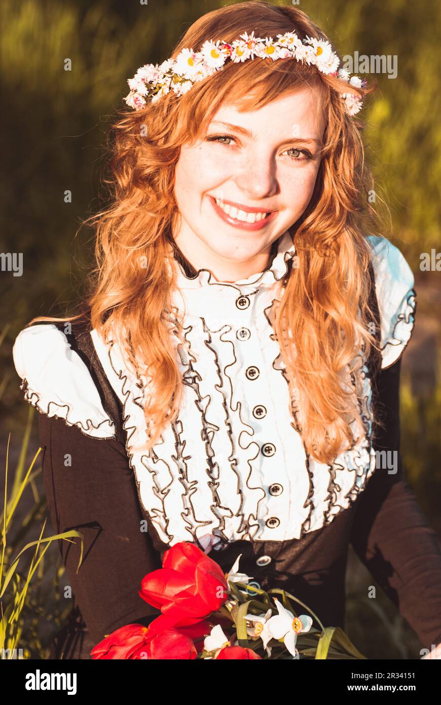 Ginger girl walking hi-res stock photography and images - Alamy