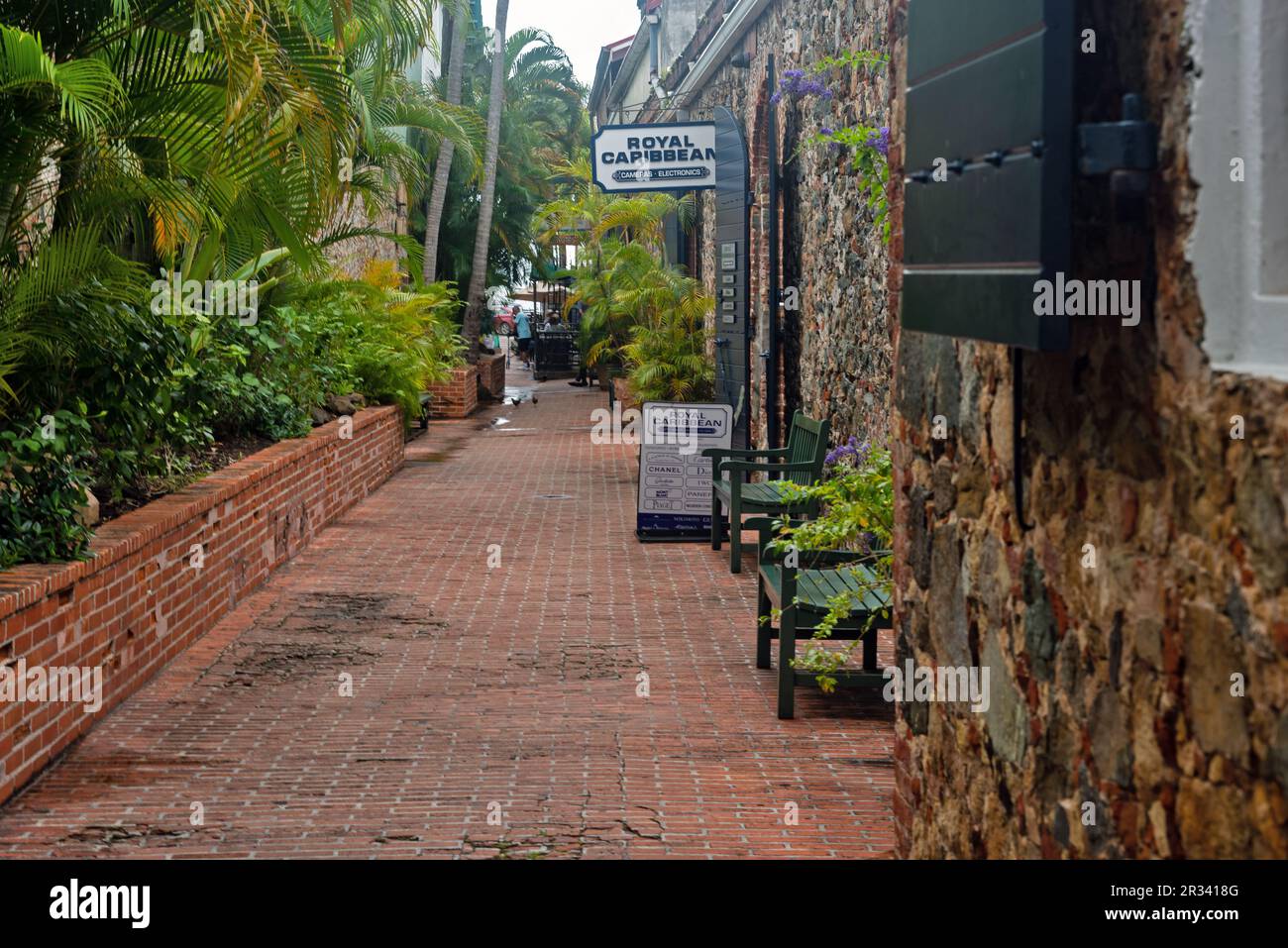 Main street, Saint Thomas, U.S. Virgin Islands Stock Photo - Alamy