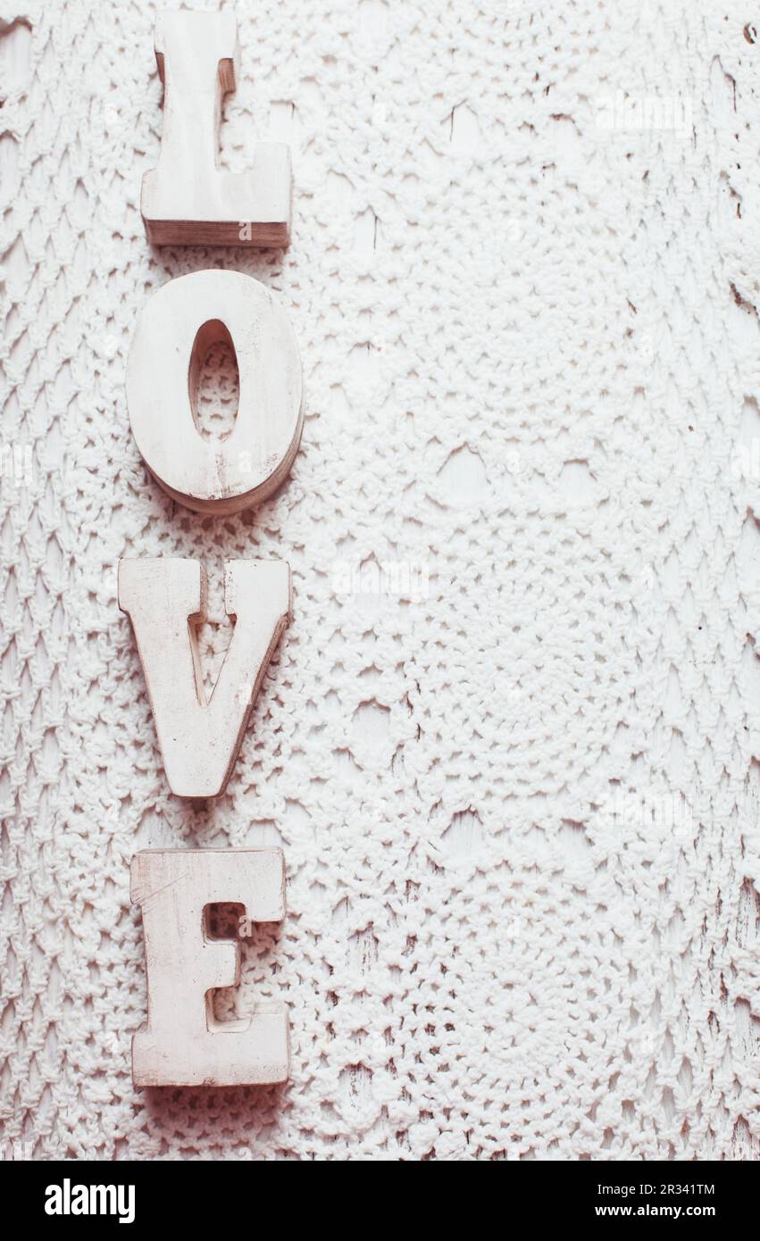 Love wooden letters Stock Photo - Alamy