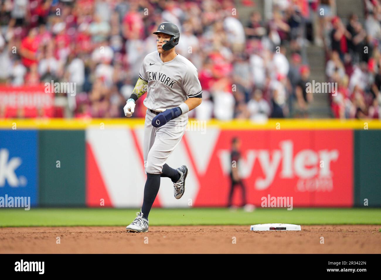 New York Yankees' Aaron Judge rounds the bases after a two-run home run ...