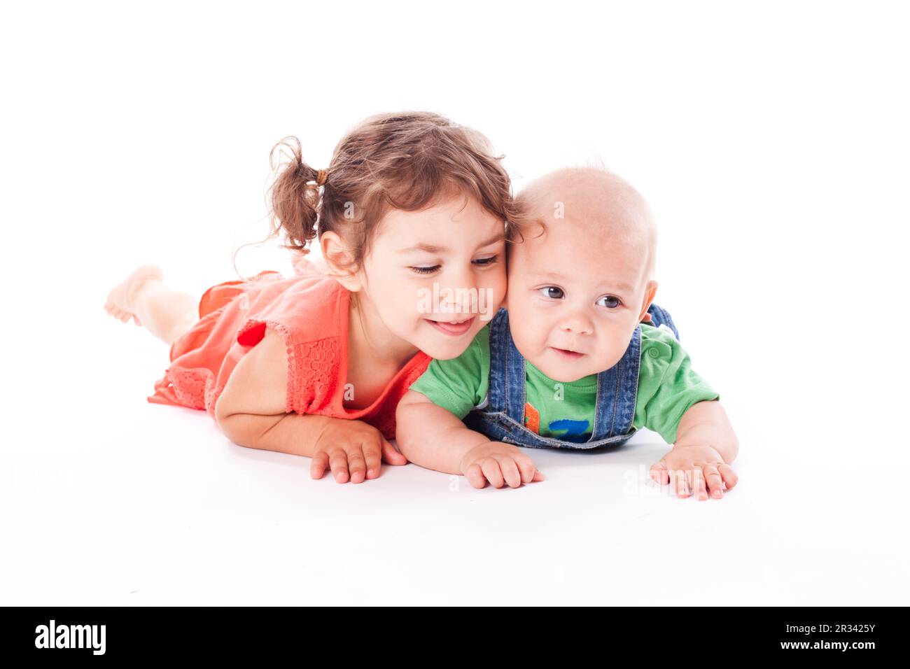 Sister and brother Stock Photo - Alamy