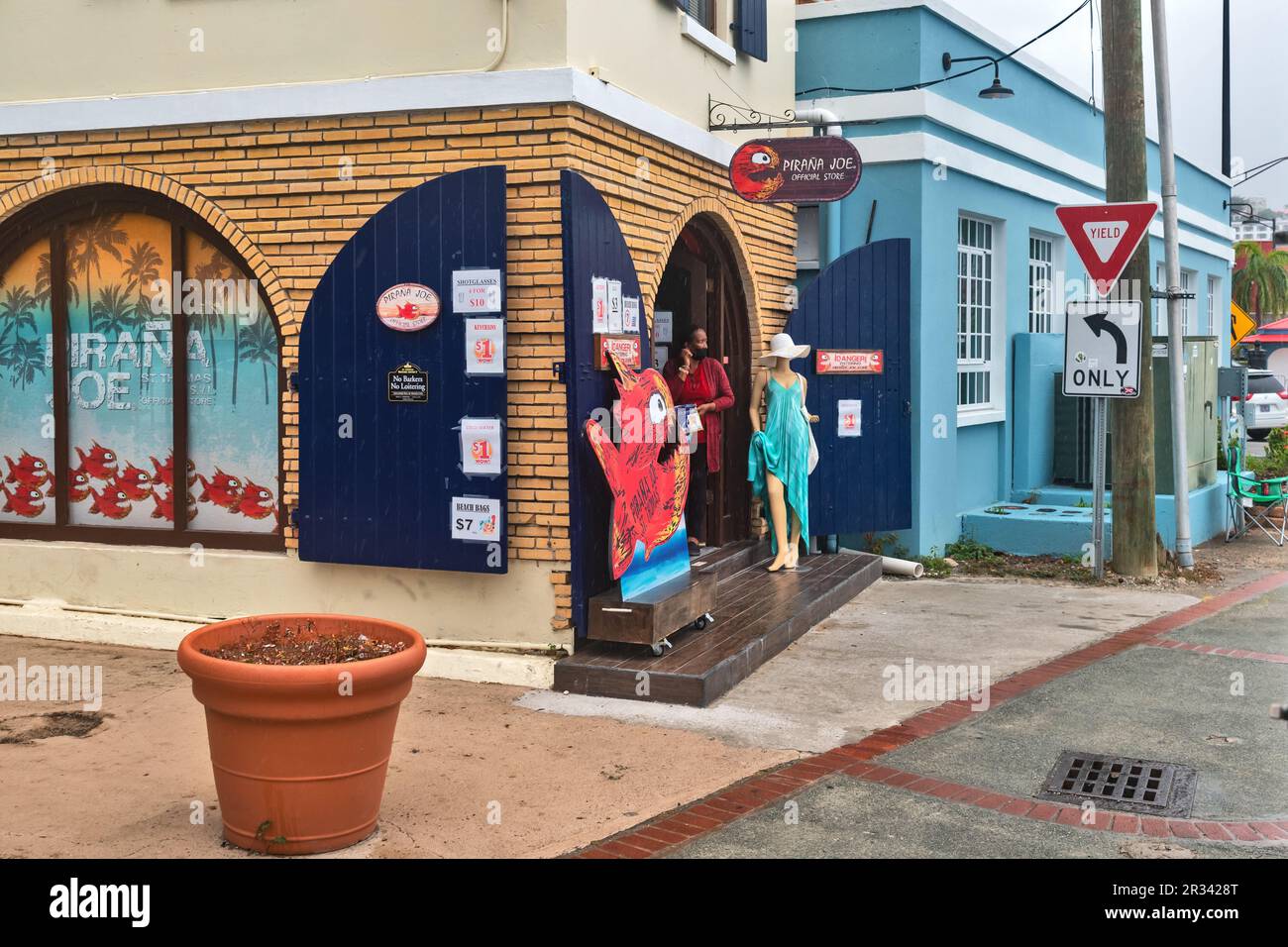 Luxury shop on the main street. Saint Thomas, U.S. Virgin Islands Stock ...