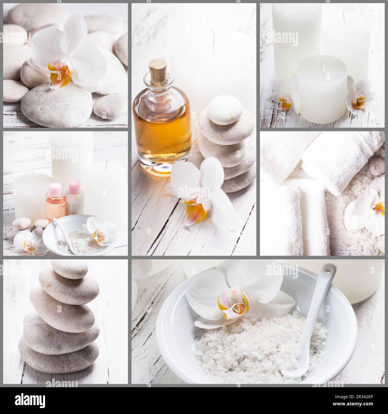 Spa concept collage Stock Photo - Alamy