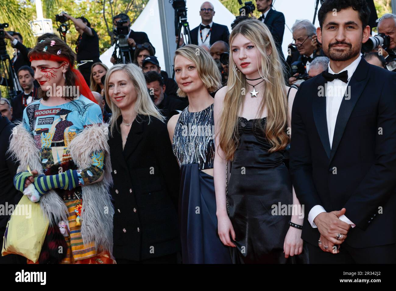 Luke Barker, from left, director Jessica Hausner, Mia Wasikowska ...