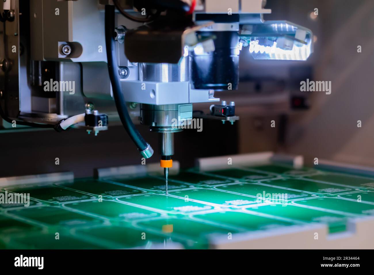 PCB separator at factory, process of separation of printed circuit ...