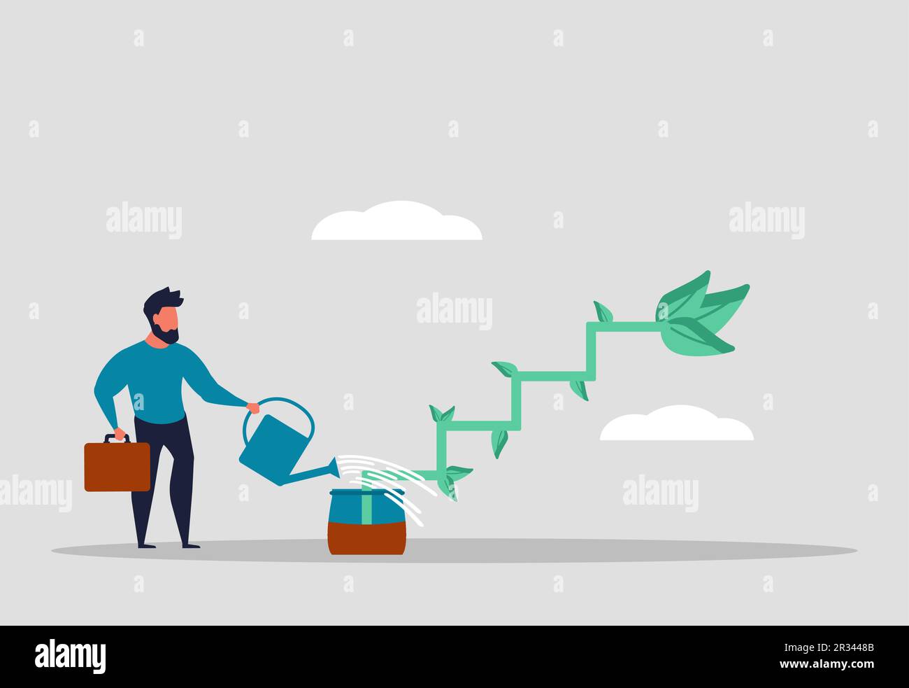 Career path development, work ladder and future employee. Investment ...